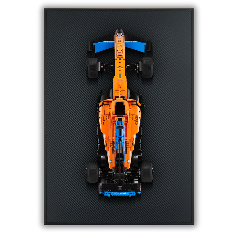 Acrylic Top-Speed Carbon Fiber Black Wall Mount Display Frame for LEGO